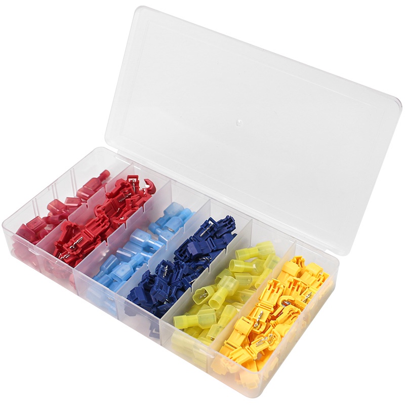 120pcs T-Tap Wire Connectors Insulated Male Quick Disconnect Spade ...