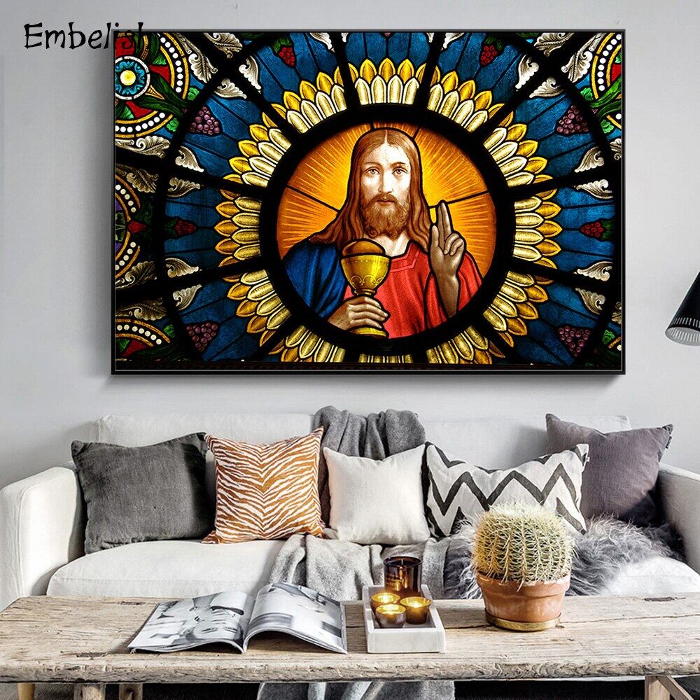 1 Pieces Hot Modern Home Decor Pictures For Living Room Jesus Christ ...