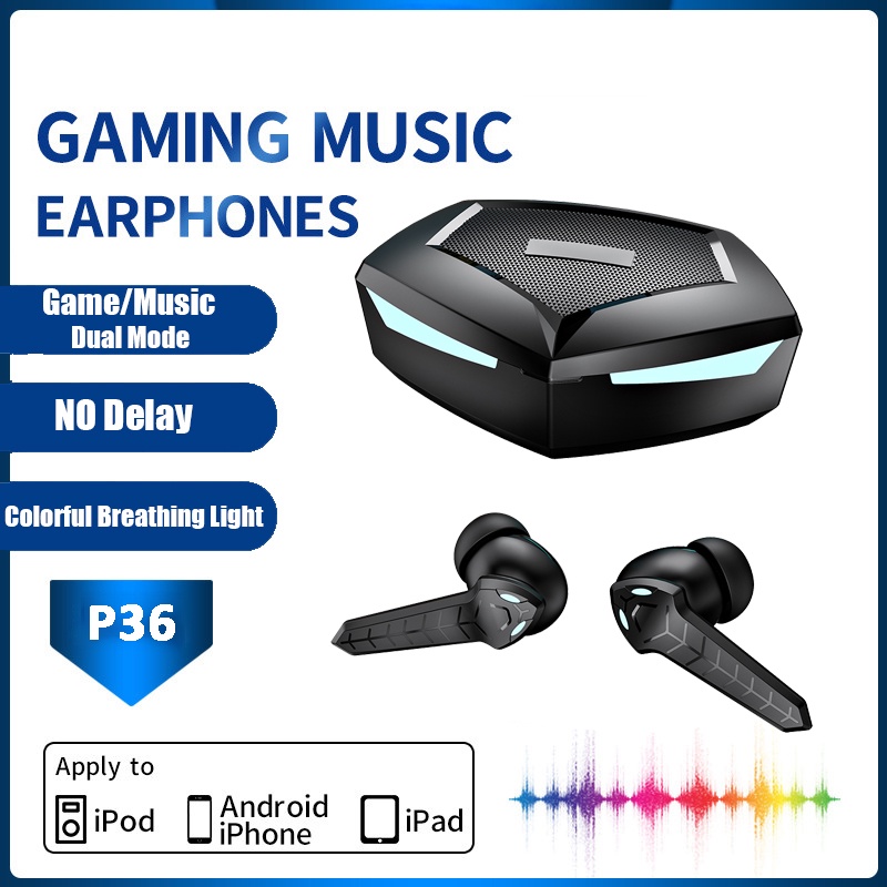 P36 Wireless Gaming Headset Low Latency Noise Canceling Bluetooth 5 2