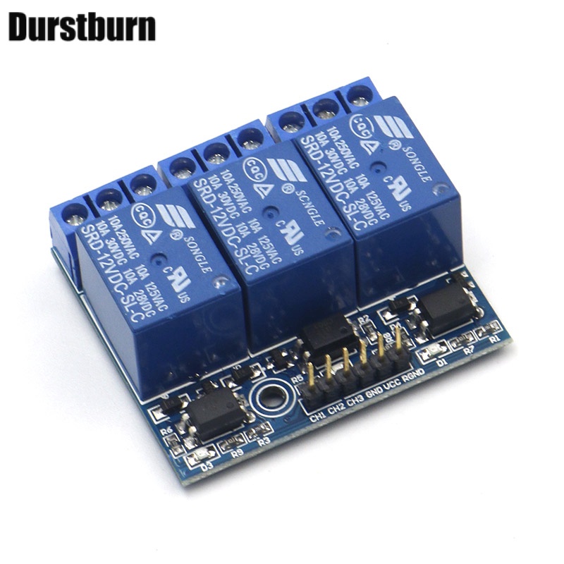 3.3V 5V 3 Channel Relay Module 5mA With Optocoupler Isolation ...