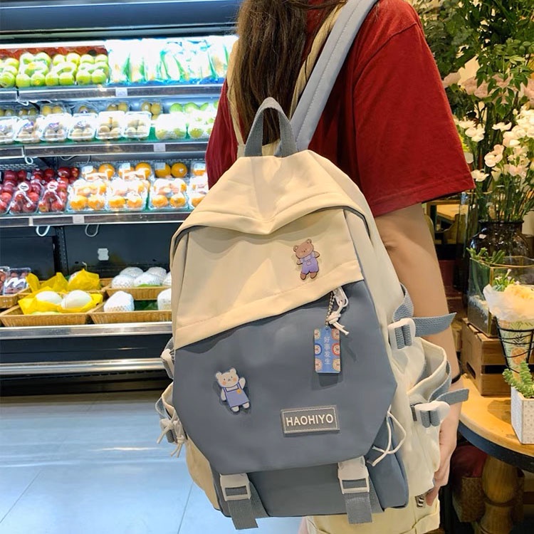 MOSO Cute Backpack Waterproof Backpack With 3 Pins Japanese Color ...
