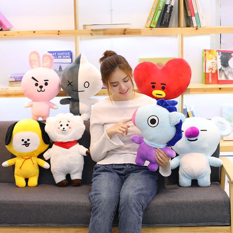45Cm Kawaii Bt21 Plush Toys Bt21 Kpop Stars Peripheries Anime Figure ...