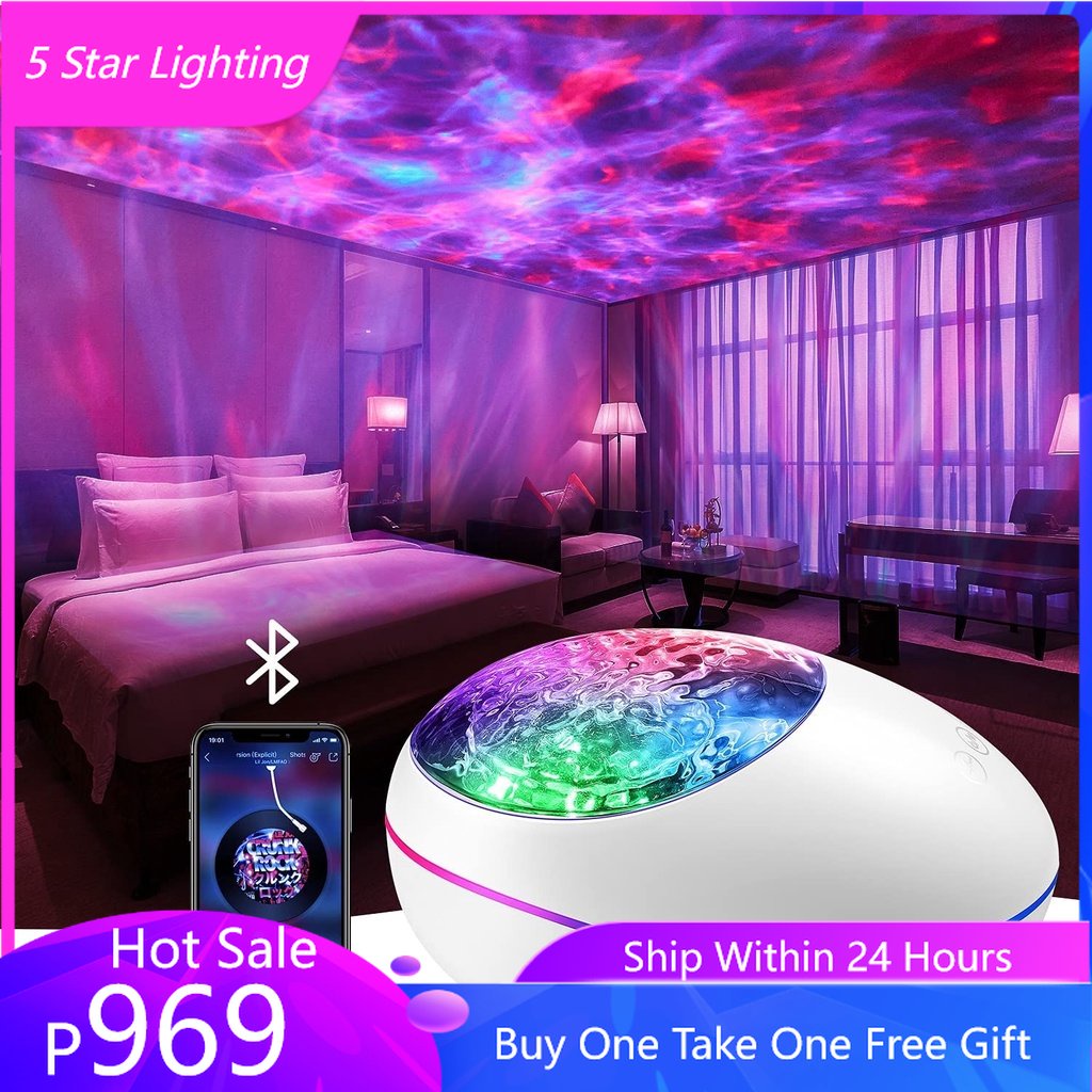 LED Starry Night Sky Projector Lamp Ocean Wave Star Light Room Romantic ...