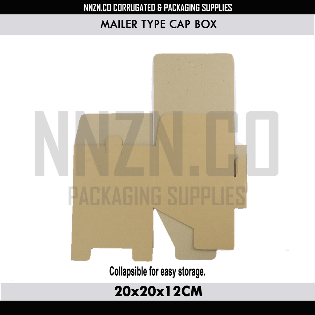 BOX ONLY Snap Lock Type Box Hat Cap Shipping Box Cap Protection Box ...