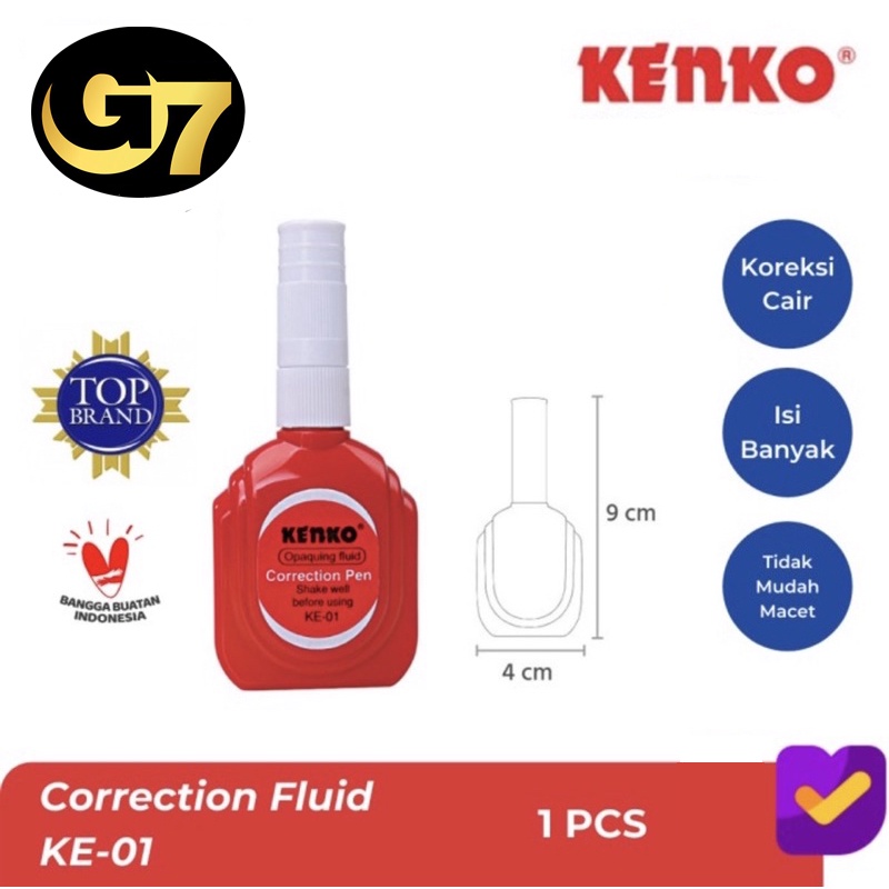 PUTIH Type X Liquid Correction Pen Kenko Tip EX Type X Eraser Pen White ...