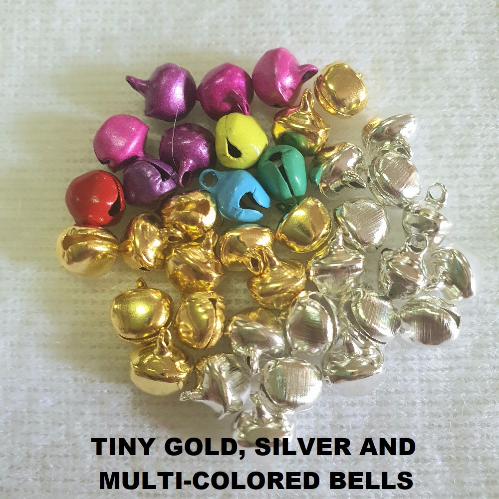 Tiny Gold Silver Bells Jingle Golden Colored Christmas Bell 6mm 8mm ...