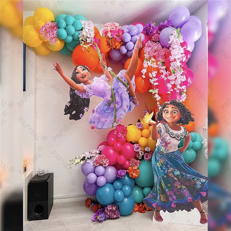 144pcs Encanto Mirabel Theme Party Balloons 32inch Rose Pink Number For ...