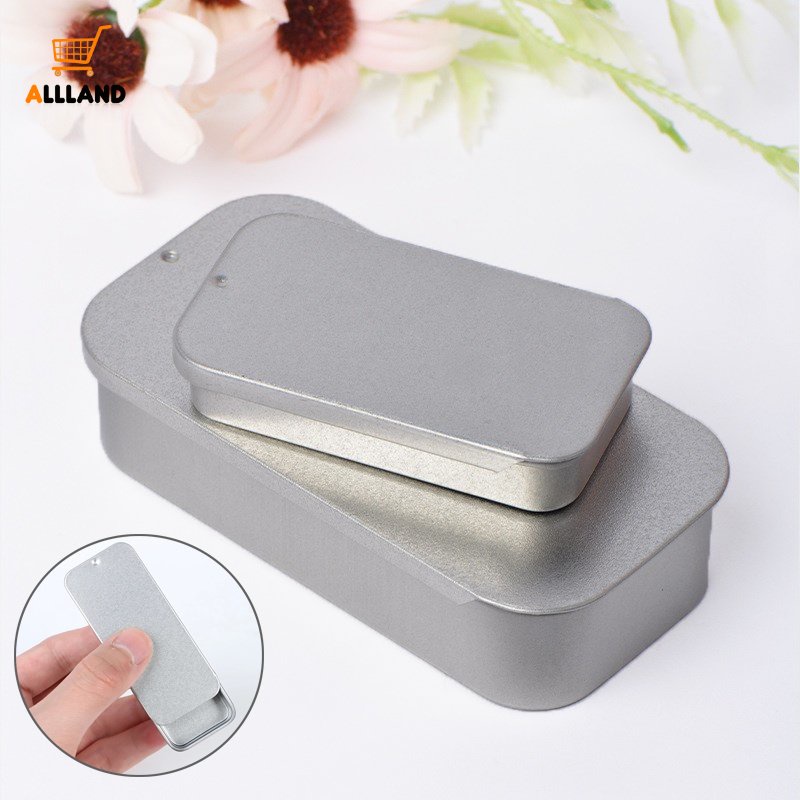 Mini Tin Box Flip Storage Box with Lid/ Portable Rectangular Small ...