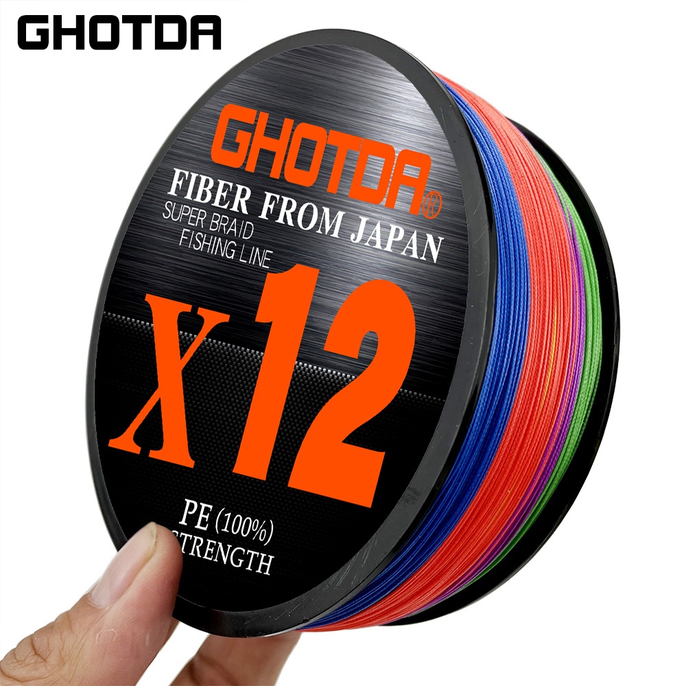 GHOTDA Japan Fabric Fishing Line 100M 12 Strands Braided Fishing Line ...