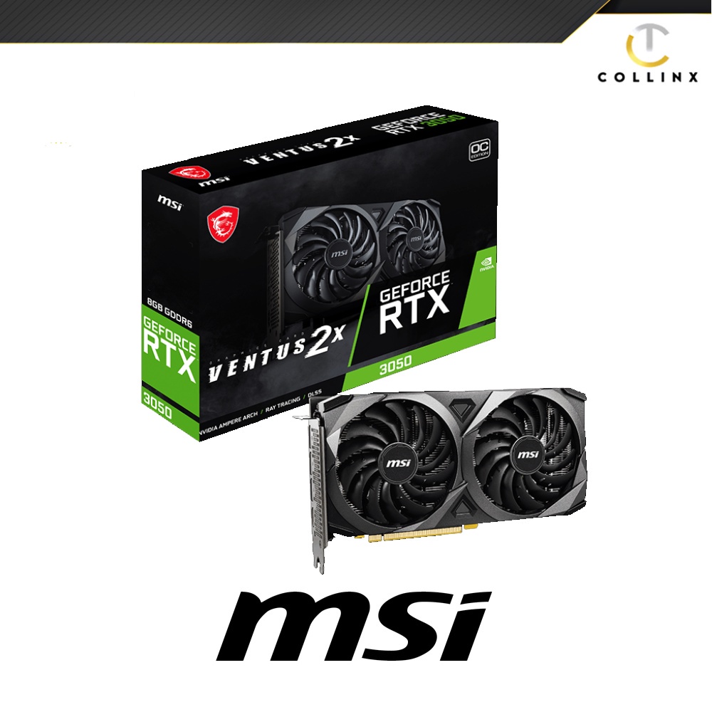 RTX 3050 MSI Ventus 2X 8GB GDDR6 Graphics Card | Dual Fan | TORX FAN 3. ...