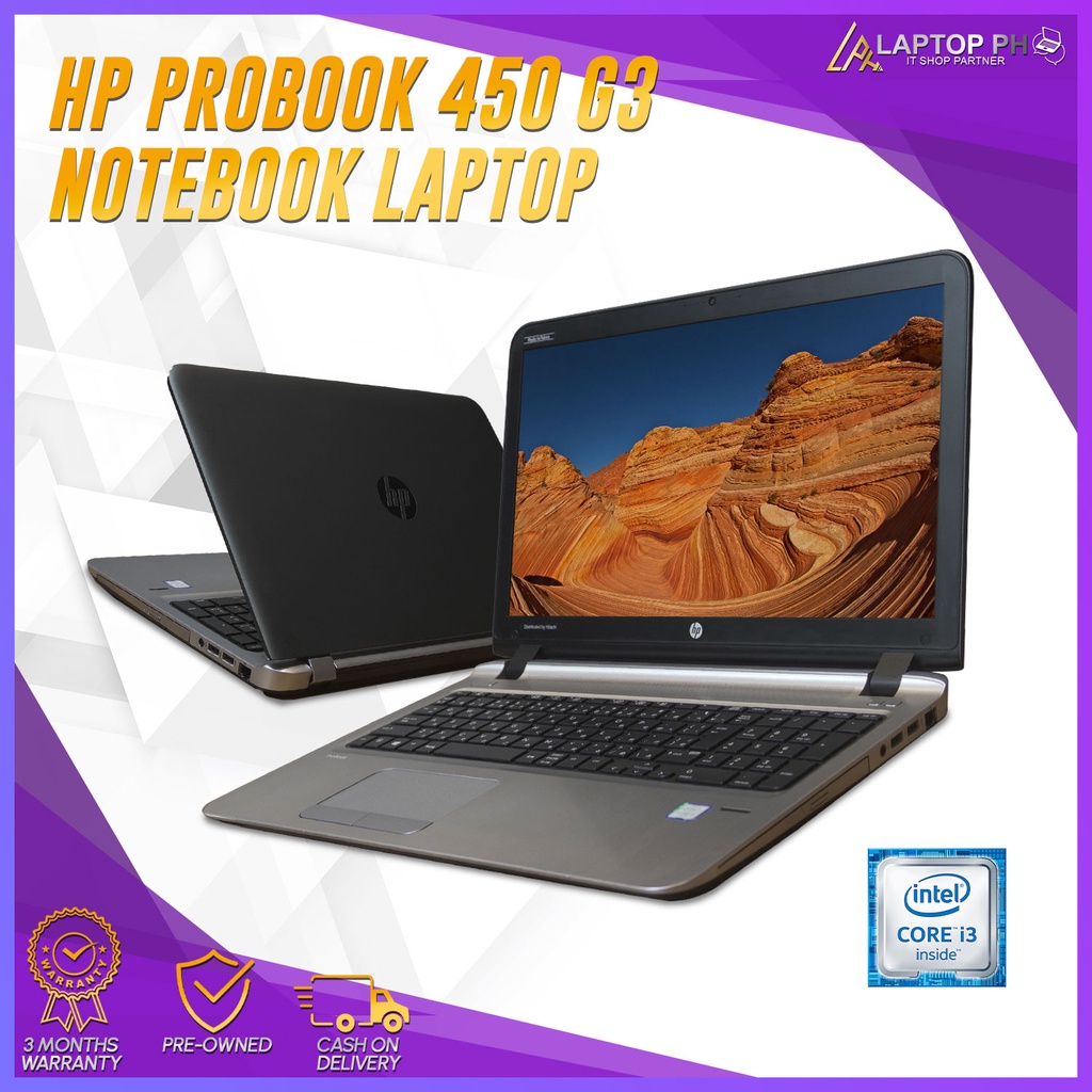 HP PROBOOK 450 G3 LAPTOP Intel Core Celeron & i3 6thgen with Built-in ...