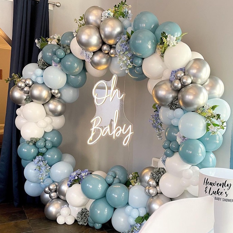 10/20/30pcs 5inch Retro Sea Blue Ice Blue balloons Birthday Party ...