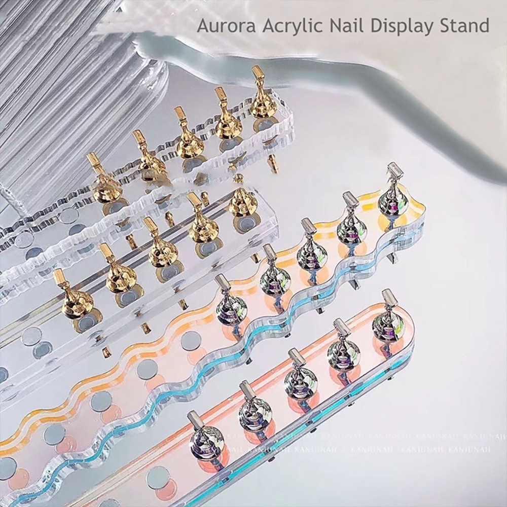 Lengthen Nail Art Display Base Aurora Acrylic Nail Stand for Manicure ...