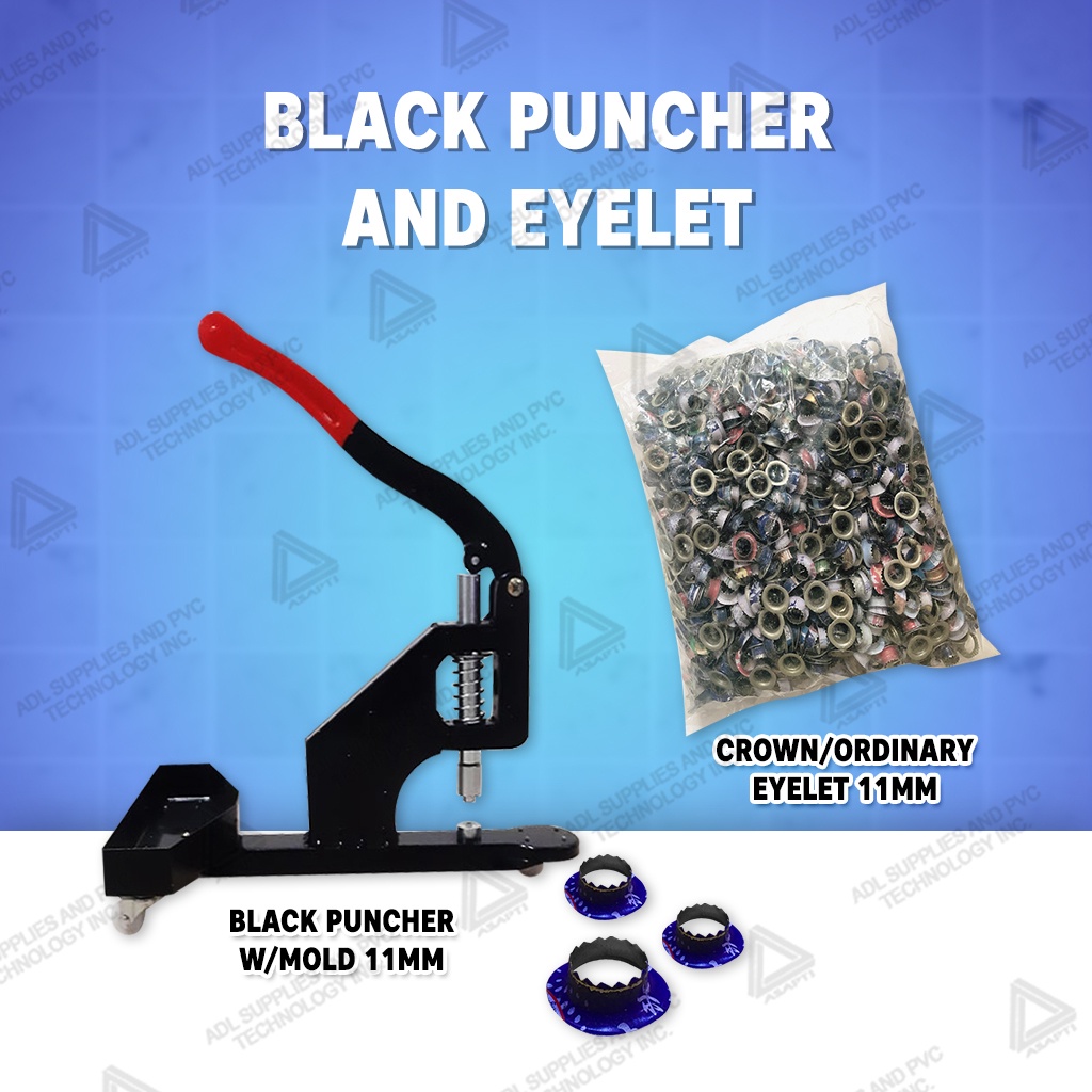 BLACK PUNCHER AND ORDINARY CROWN 11MM #EYELET #TARPAULIN EYELET | Shopee Philippines