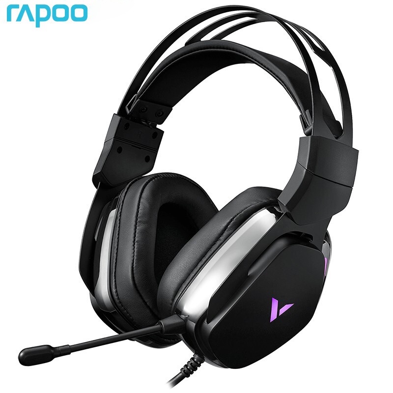 RAPOO VH710 RGB USB Gaming Headphones Gamer 7.1 Surround Wired Stereo ...