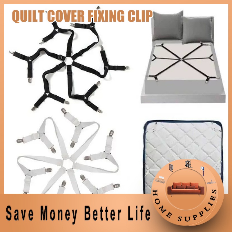 【Better Life】4pcs Slip-On Sheets Metal Sling Bed Sheet Clip Adjustable ...