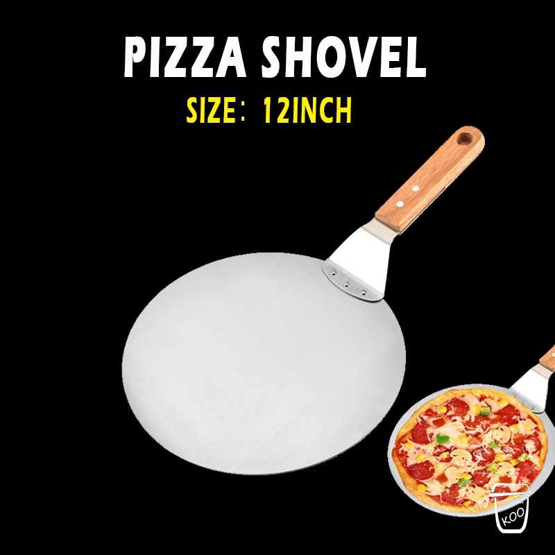 12inch Pizza Shovel Stainless Pizza Peel Chef Pizza Paddle Handle Cake ...