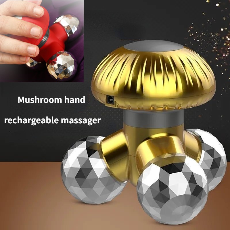 Mushroom hand wireless rechargeable small USB electric mini massager ...