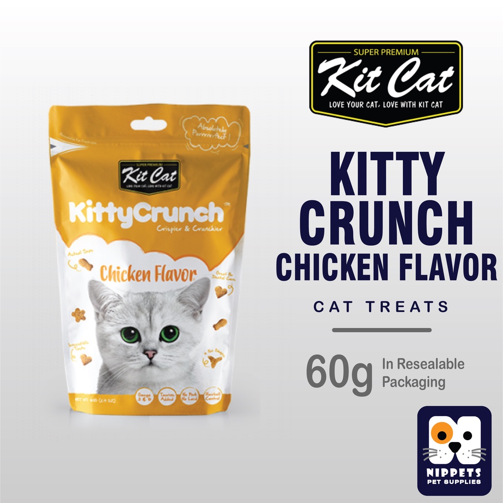 KIT CAT Kitty Crunch Chicken Flavor Cat Treats 60g (EXP.7/16/24 ...