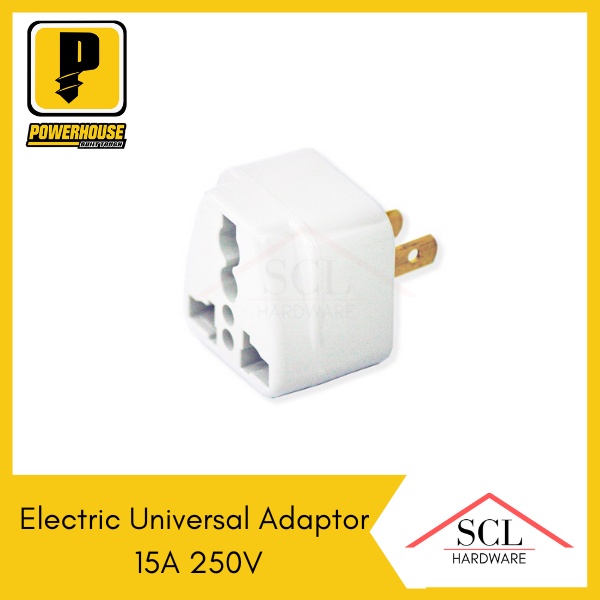 POWERHOUSE ELECTRIC Universal Adaptor 15A 250V 100% Copper PHE-UA-500 ...