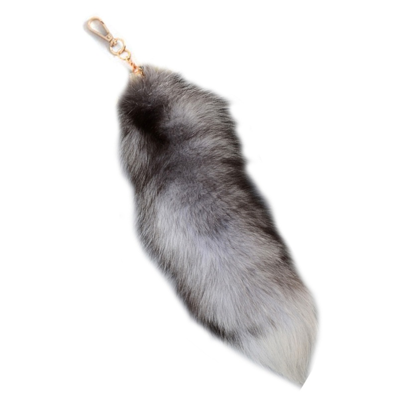 Boom Plush-Fox Tail Keychain Furry Animal Tail Keyring Keychain 40cm ...