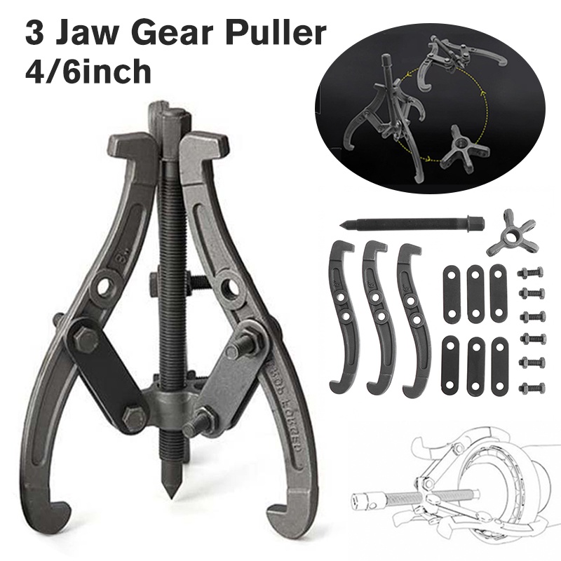 4/6 inch 3 Jaw Gear Puller Gear Bearing Removal Tool,for Bearings ...