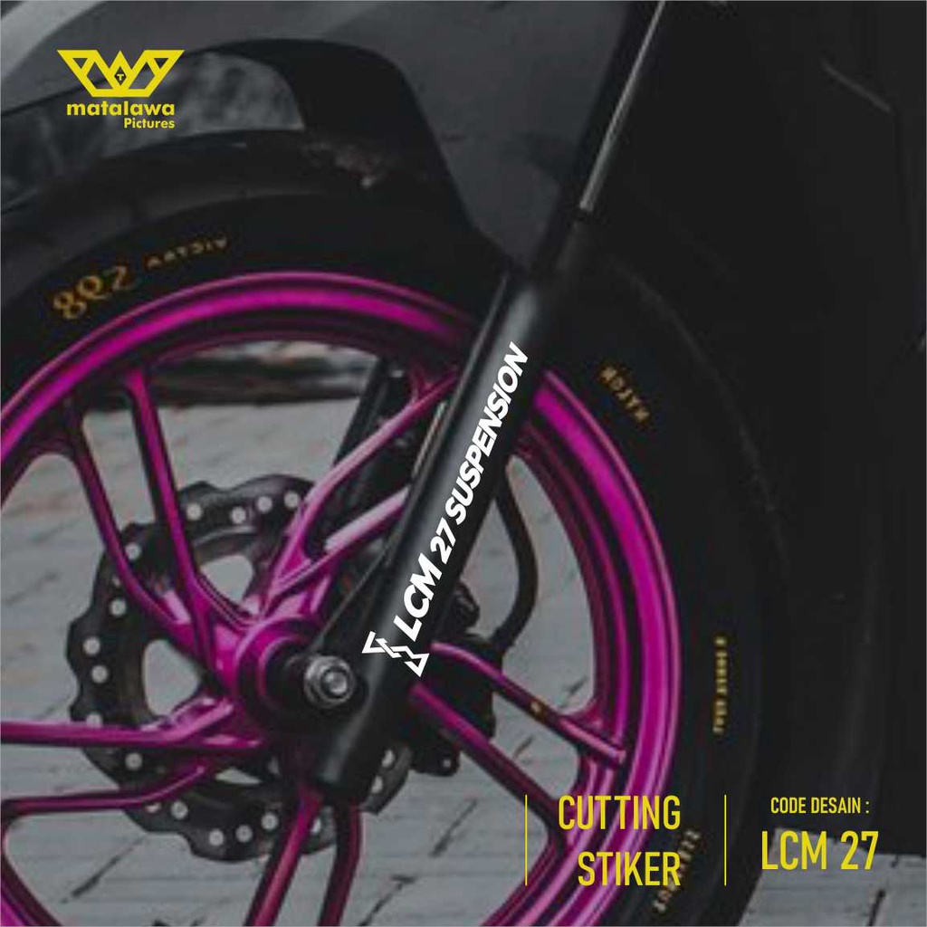 Cutting Sticker LCM 27 SUSPENSION Sticker Embossed SHOCK SEKOK ...