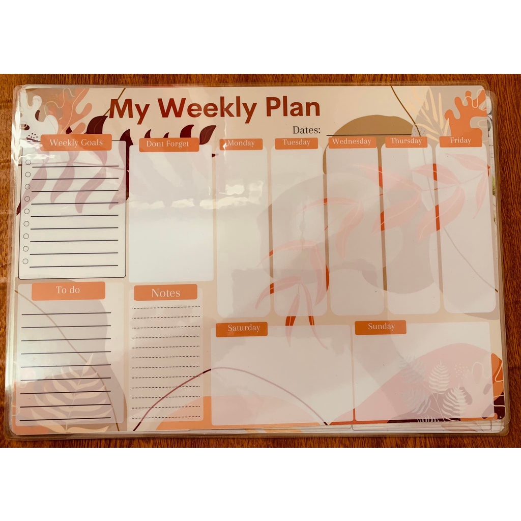 Reusable/Laminated Weekly Planner Reminder Board Schedule Organizer ...