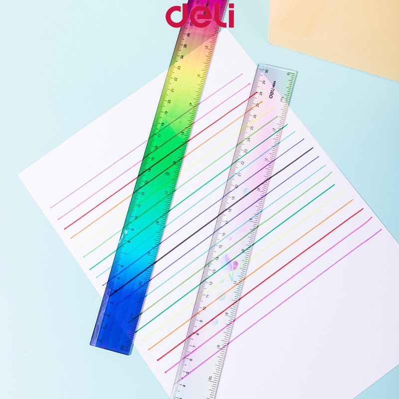 Deli EH654 Student Ruler Stationery School Supplies | Shopee Philippines