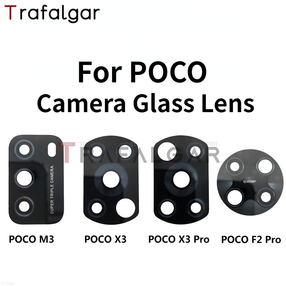 2pcs Rear Back Camera Glass Lens For Xiaomi POCO F2 F3 C3 M3 M4 X2 X3 ...
