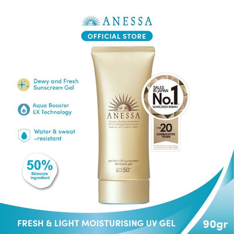 Anessa Perfect UV Sunscreen Skincare Gel SPF 50 PA++++ 90ml | Shopee Philippines