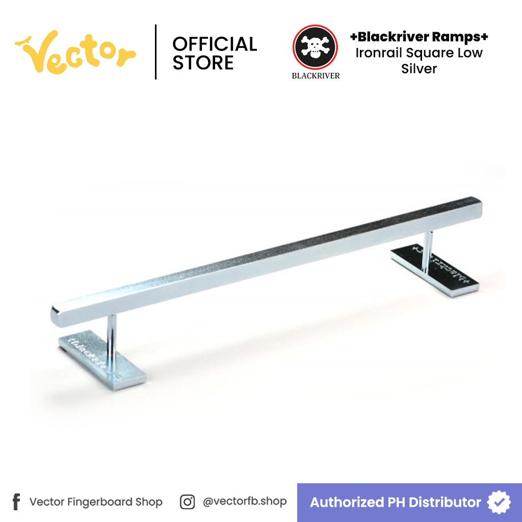 Blackriver Ramps Ironrail Square Low - Silver - - BRR Professional ...