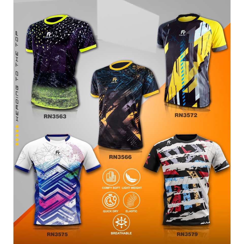 Felet Rn-3563 , 3566 , 3572 , 3575 , 3579 Baju Badminton Jersey Fleet ...