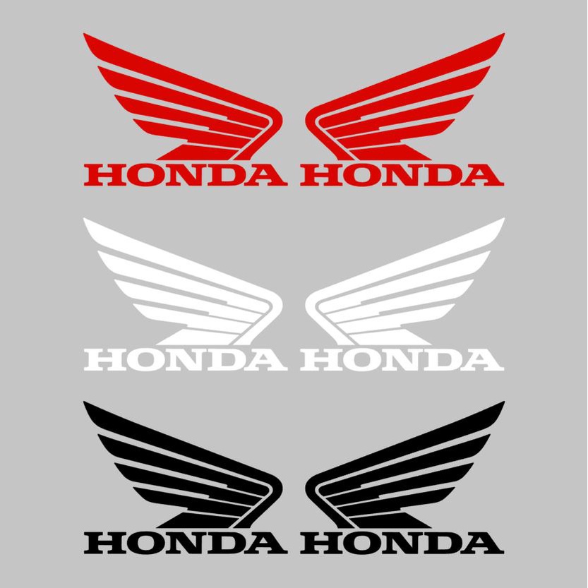 1 pair Honda Wings waterproof decal/stickers (machine cut) for ...