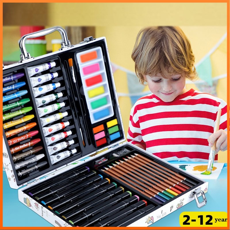 53 PCS/SET Children Painting Set Drawing Tool Brush Elementary Learning ...