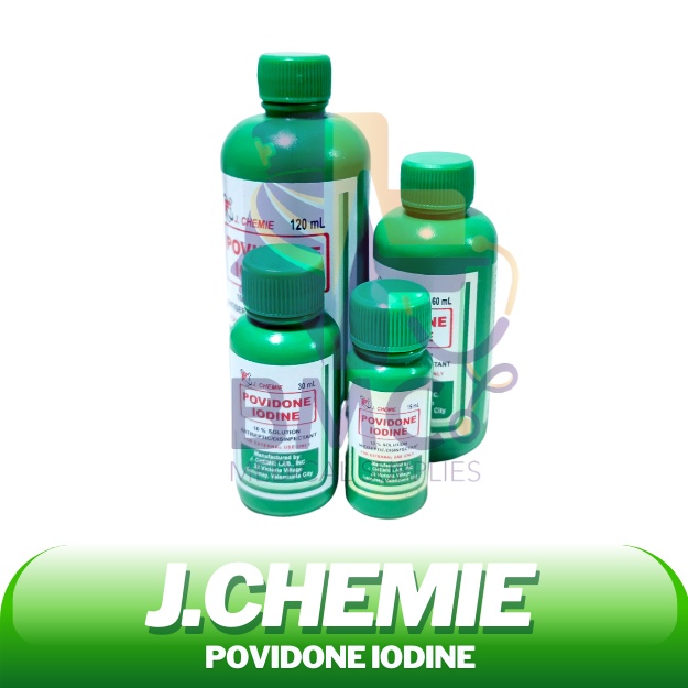 J. Chemie Povidone Iodine (15ml, 30ml, 60ml, and 120ml) | Shopee ...
