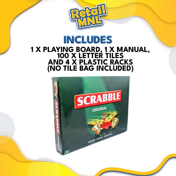 Retailmnl Scrabble Original Version with Whole Board Game Kids Toy (No ...
