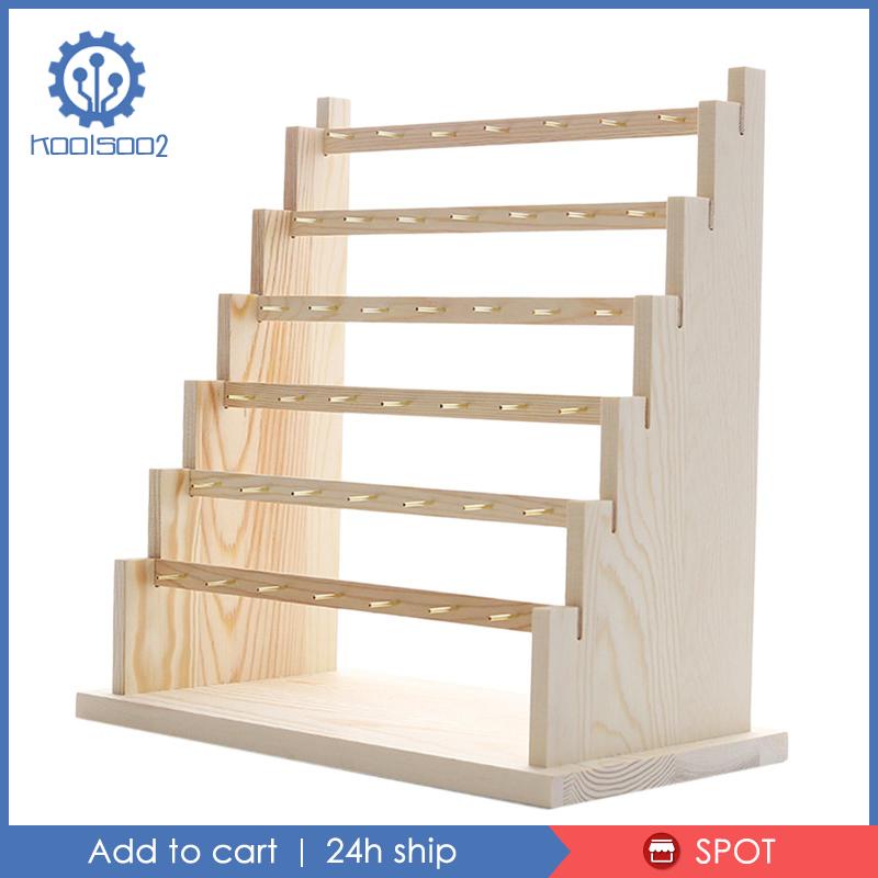 [Koolsoo2] Wood Jewelry Showcase Rack Wooden Earrings Display Stand ...