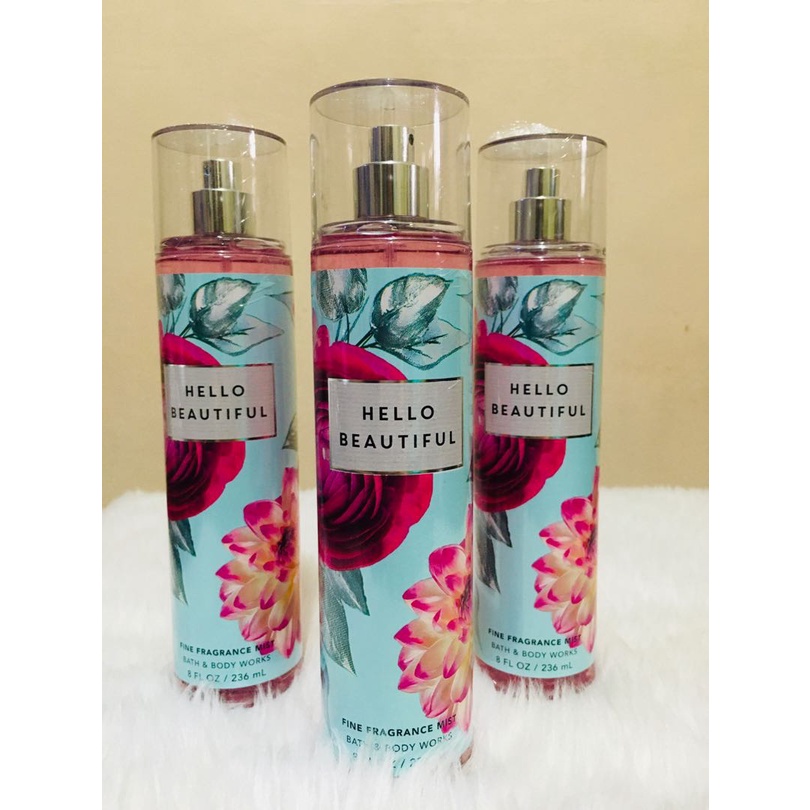 Hello Beautiful Bath & body works Fragrance mist with US Barcode 236ml | Shopee Philippines
