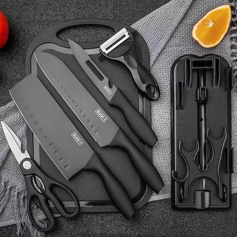 COD High Quality Stainless Steel Multifunction Kitchen Knife Sets 7 ...