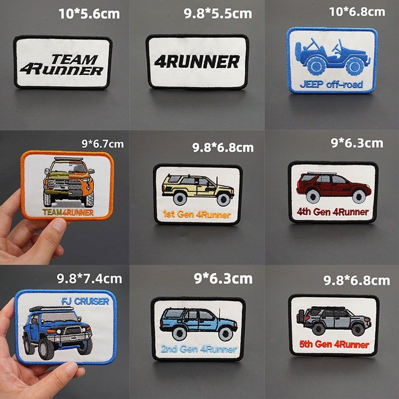 4Runner Toyota Series Car Cartoon Embroidery Sewable Cloth Stickers ...