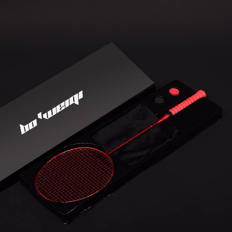8u Super Light 100% Full Carbon Fiber Badminton Racket Free Tether Gift ...