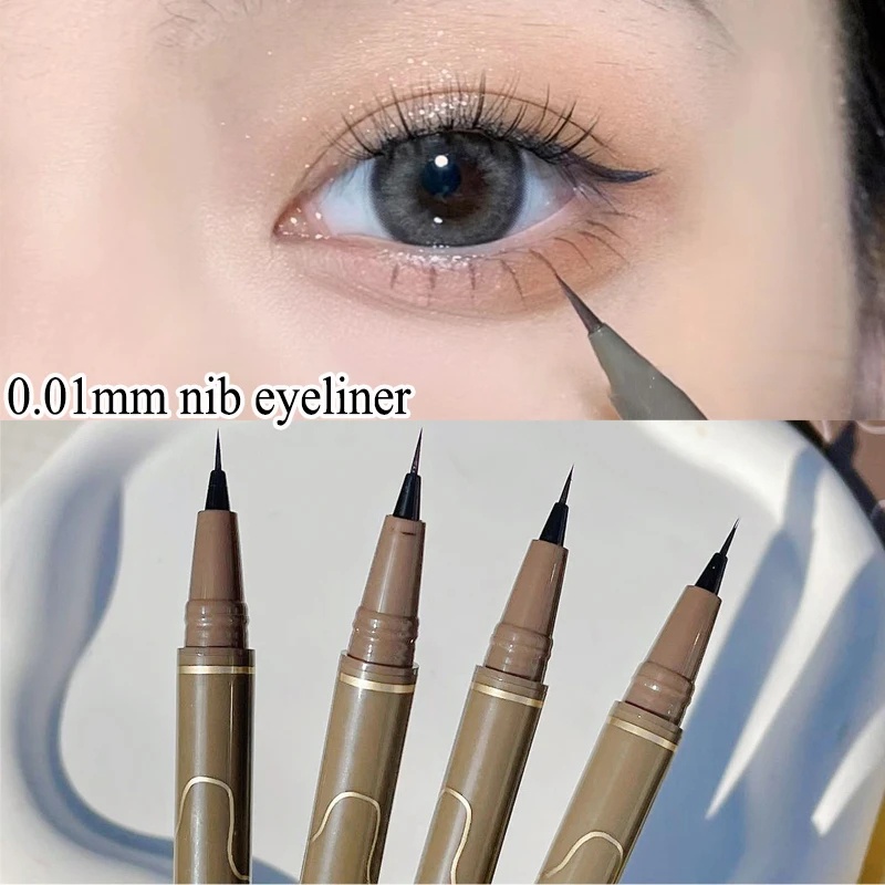 Waterproof Thin Head Dark Brown Eyeliner Pen/ Smooth Anti Sweat Matt ...