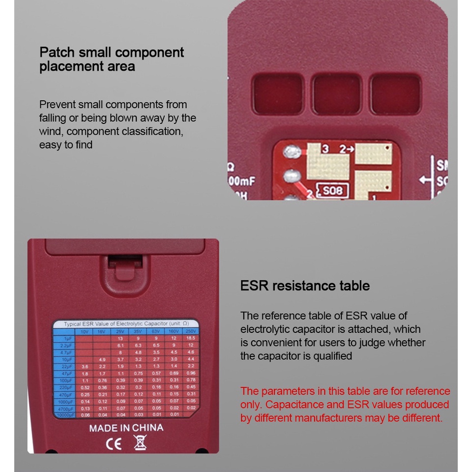 Digital Transistor Tester Multi-use Transistor ESR/SMD Tester Diode ...