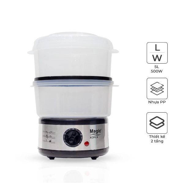Magic Korea A64 Multifunctional Steamer 5 Liter Capacity 500W steams ...