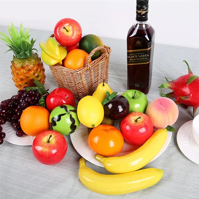 Realistic Lifelike Artificial Rubber Fruits Fake Display table ...