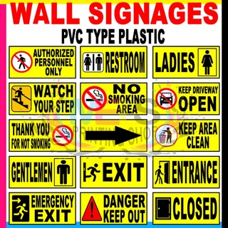Wall Signage / Signages / yellow signage / door signage / signage ...