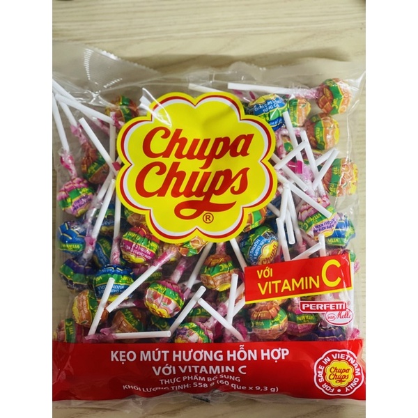 Fruit-flavored Chupa Chups lollipops, 558g pack (60 sticks) | Shopee ...