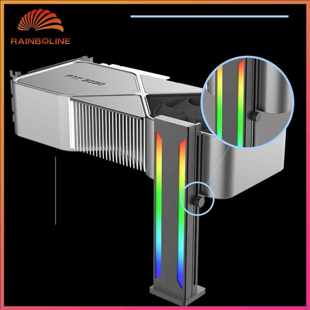 Rain RGB Video Card Holder Support Adjustable GPU Graphics Card Bracket ...