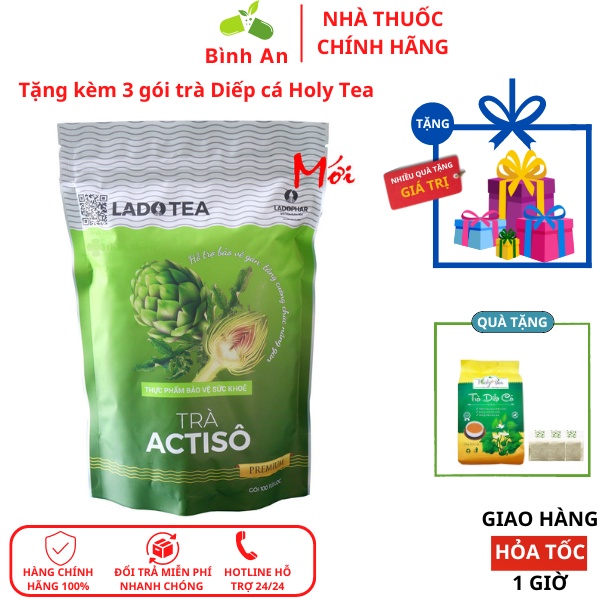 Da Lat Ladophar artichoke tea bags, 1 bag of artichoke tea bags, (100 ...